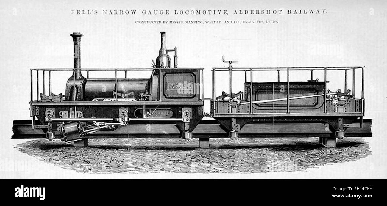Fell's Narrow Gauge Locomotive, Alershot Railway. Constructed by by ...