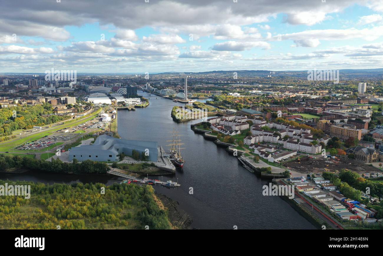 Riverside museum glasgow aerial hi-res stock photography and images - Alamy