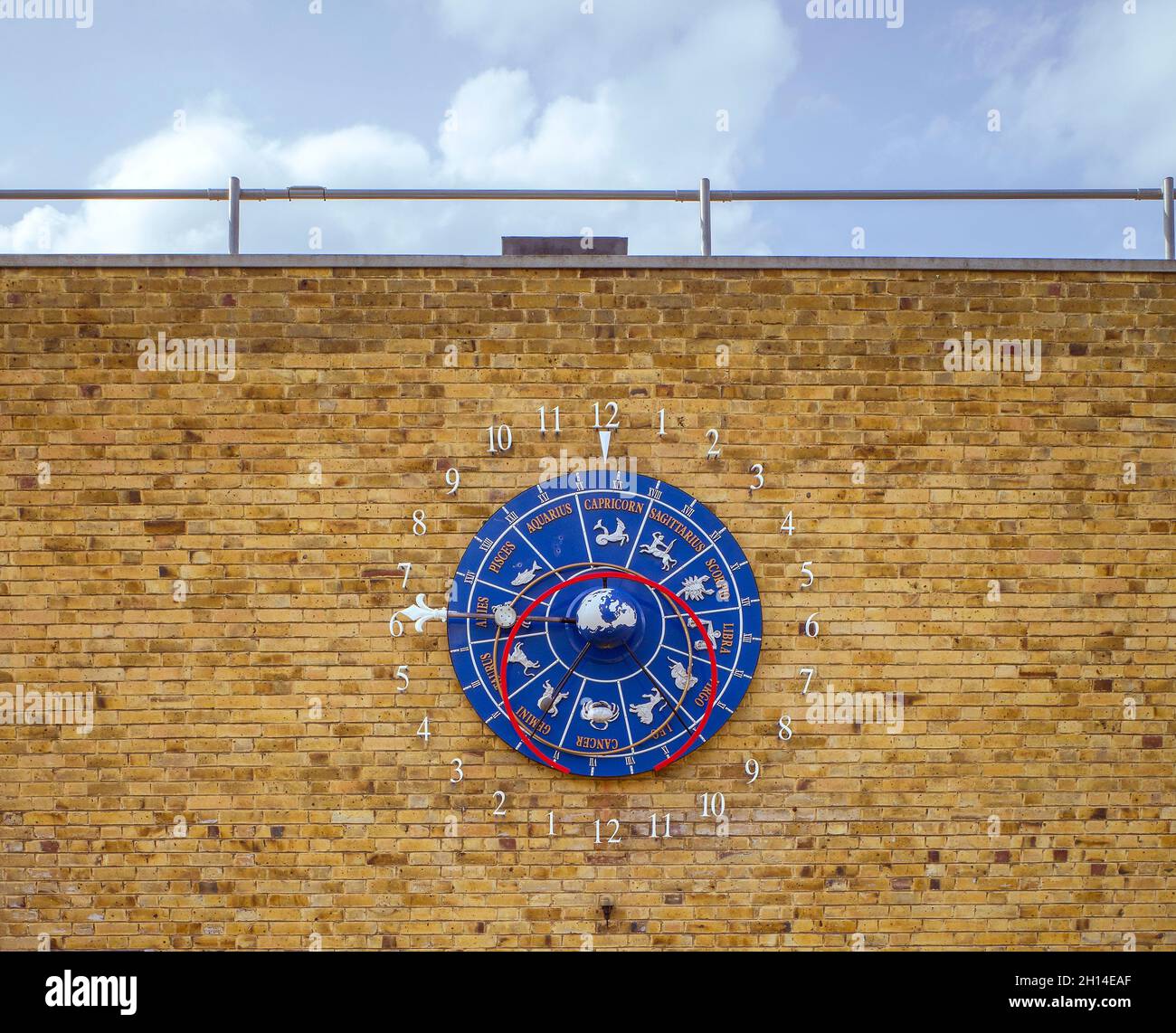 The astronomical clock at Leicester University Stock Photo - Alamy