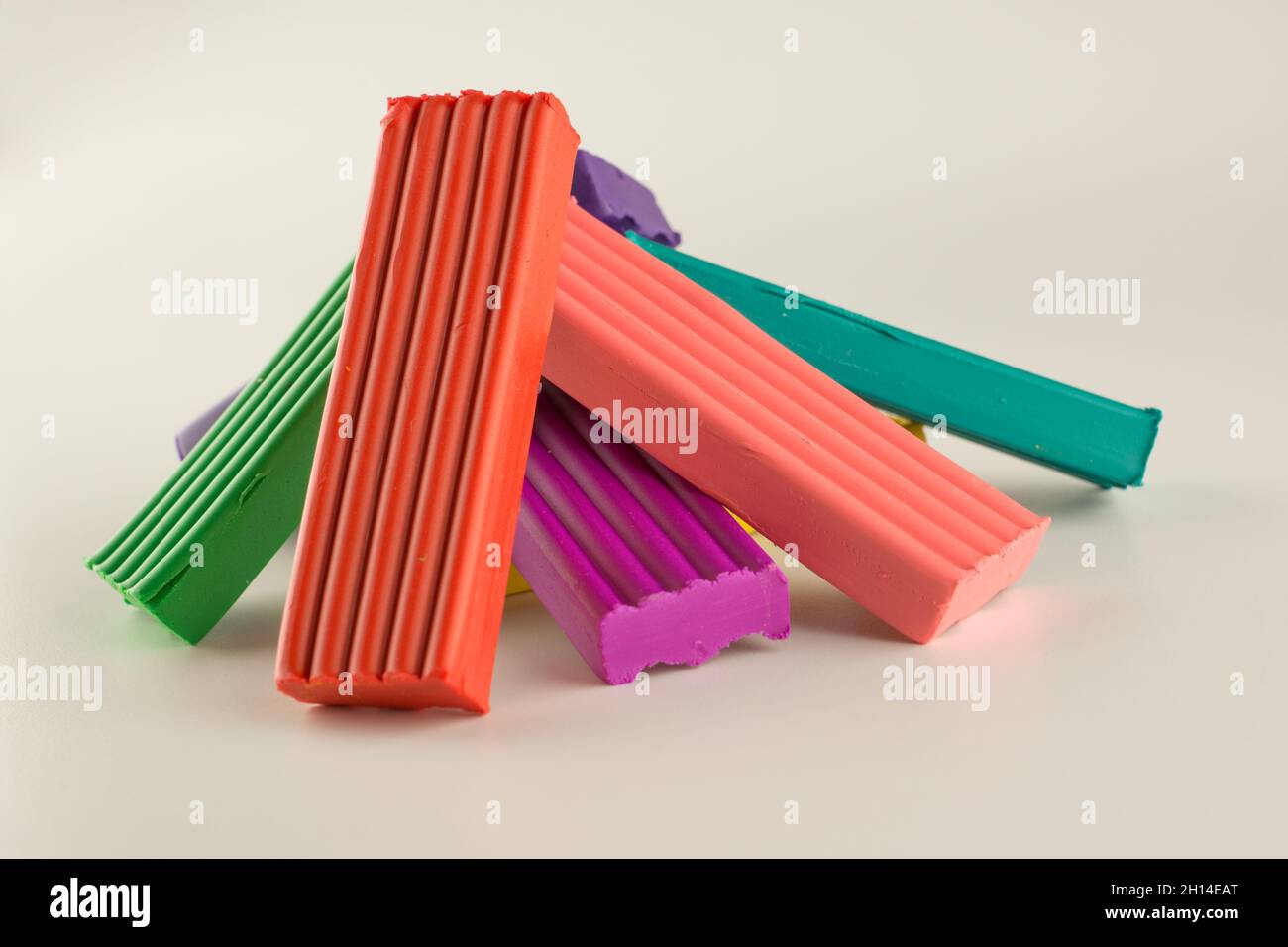 children color wax plasticine for creativity isolated on a white ...