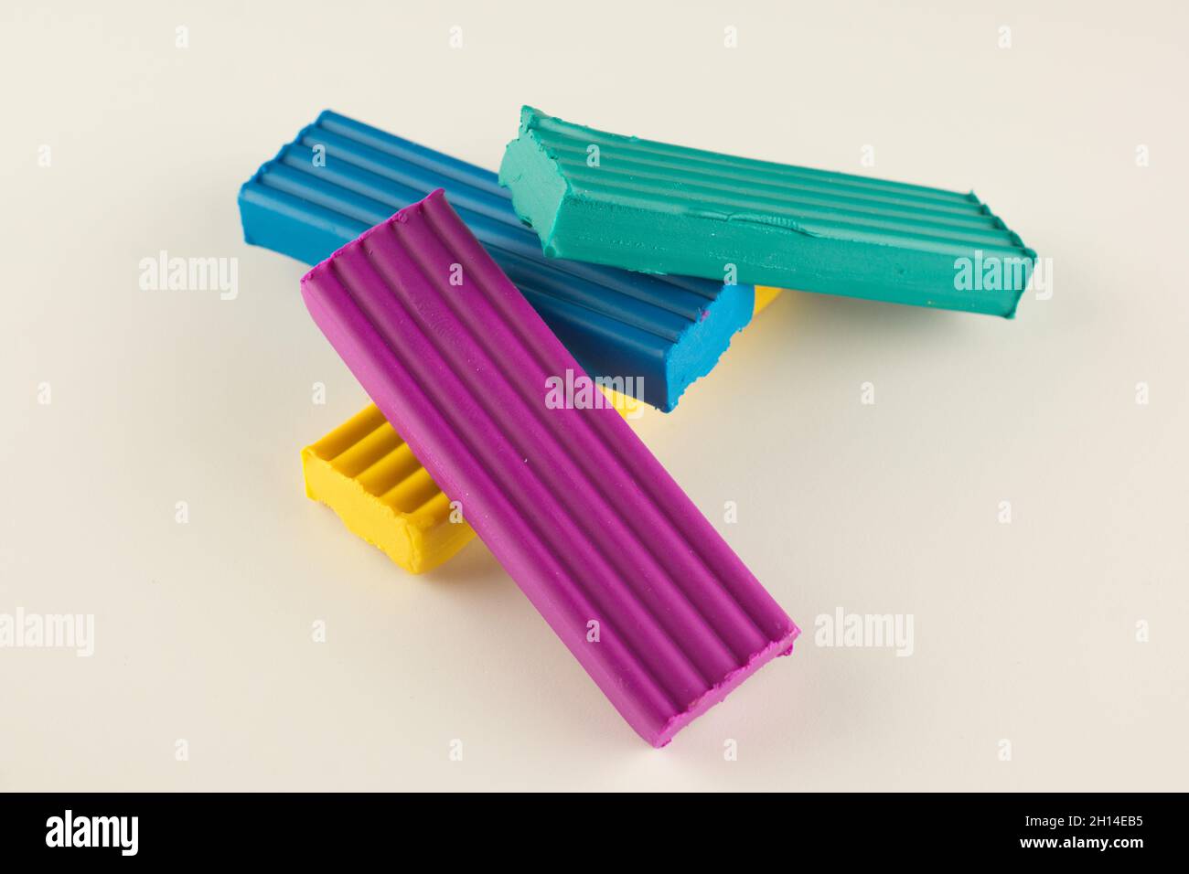 children color wax plasticine for creativity isolated on a white ...