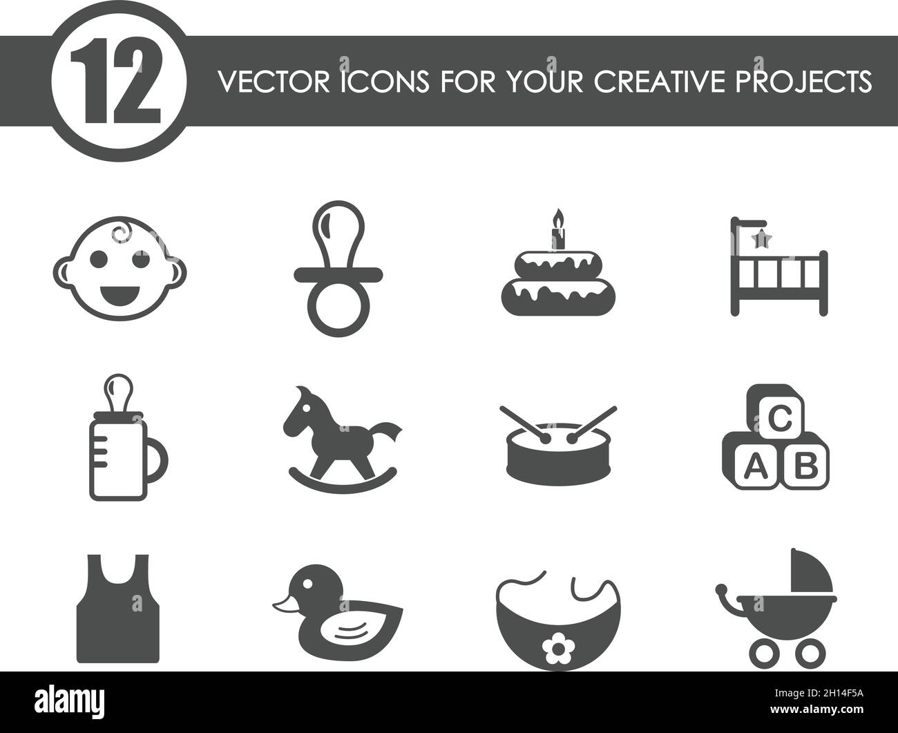 baby vector icons Stock Vector Image & Art - Alamy
