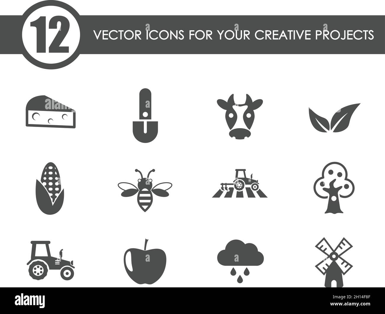 agriculture vector icons Stock Vector Image & Art - Alamy