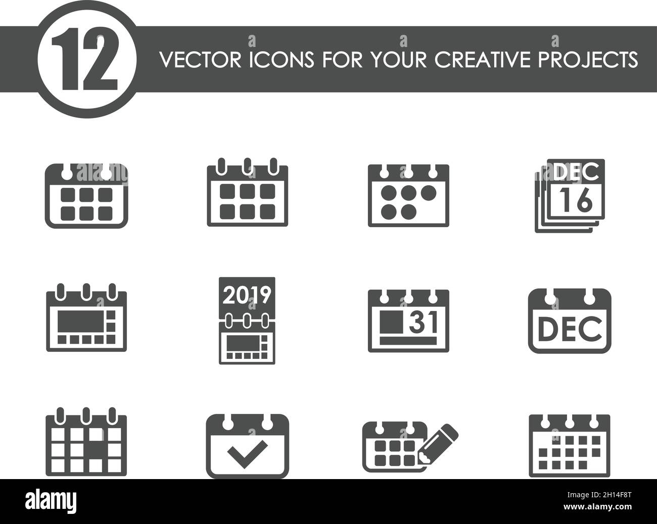 calendar vector icons Stock Vector Image & Art - Alamy