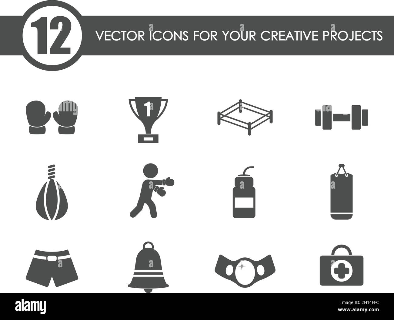 boxing vector icons Stock Vector Image & Art - Alamy