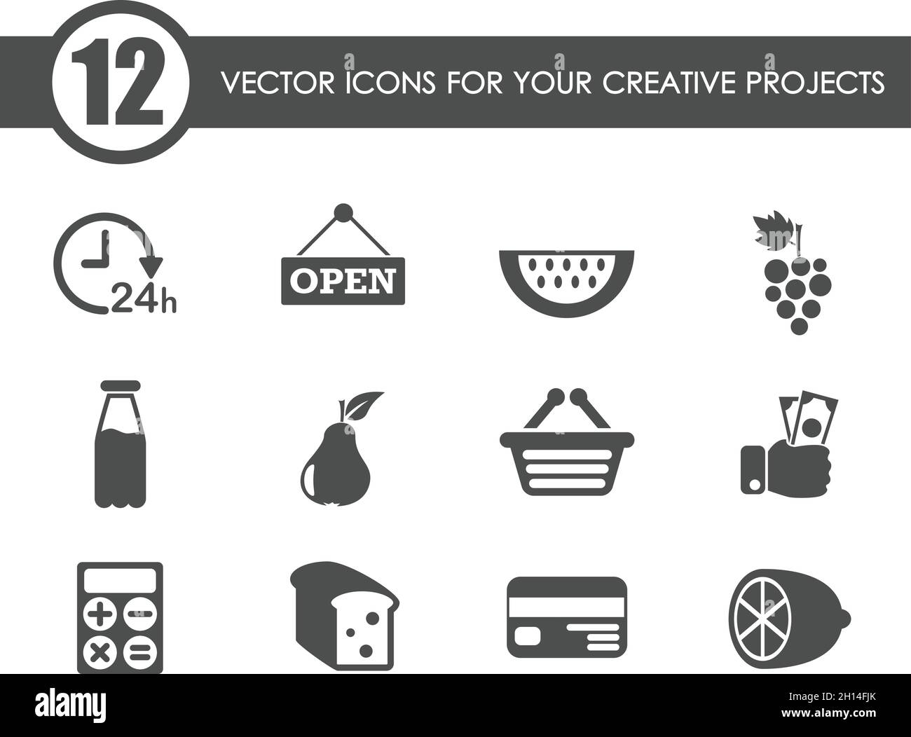 grocery store vector icons Stock Vector Image & Art - Alamy