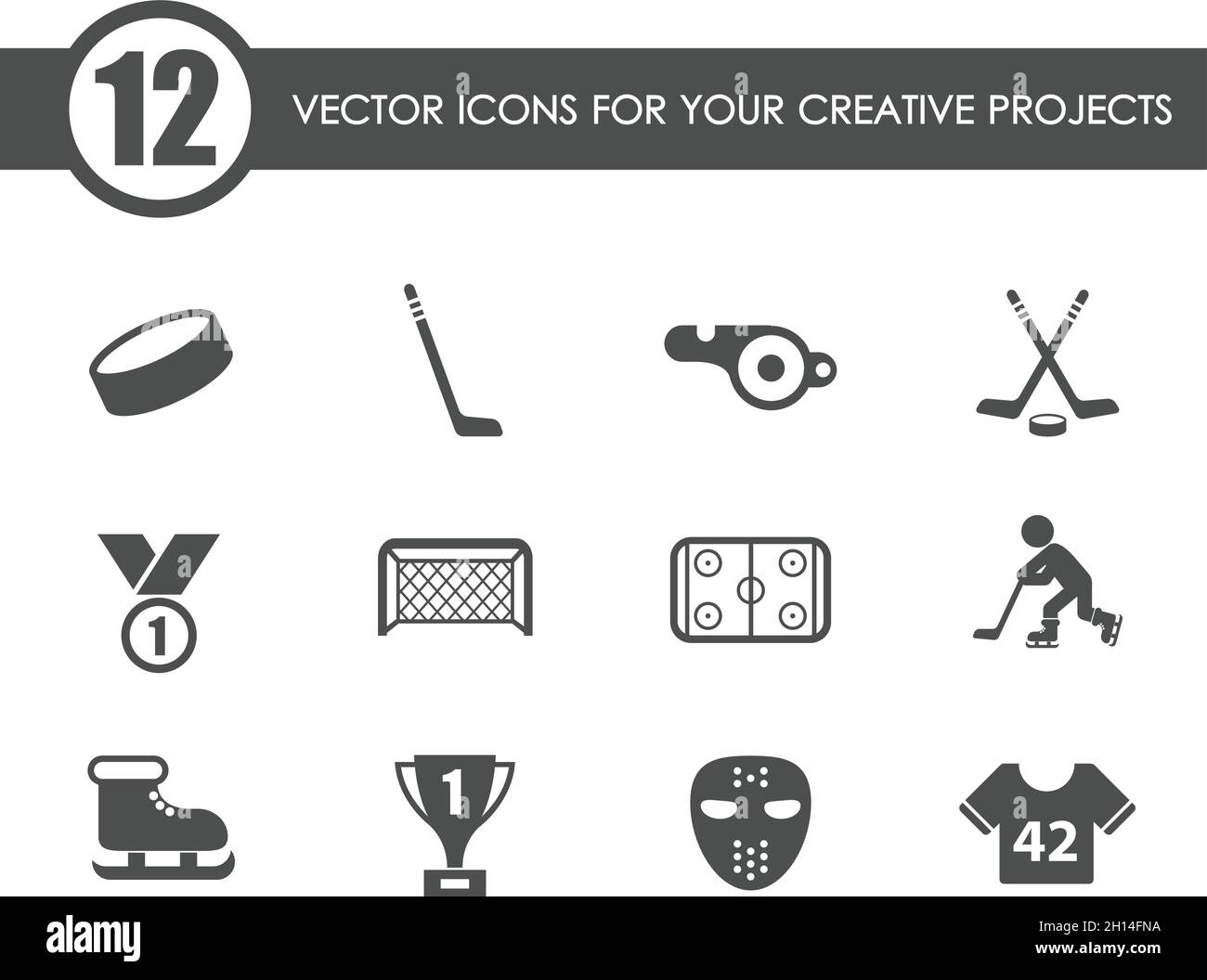 hockey vector icons Stock Vector Image & Art - Alamy