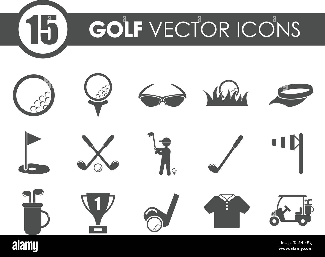golf vector icons Stock Vector Image & Art - Alamy