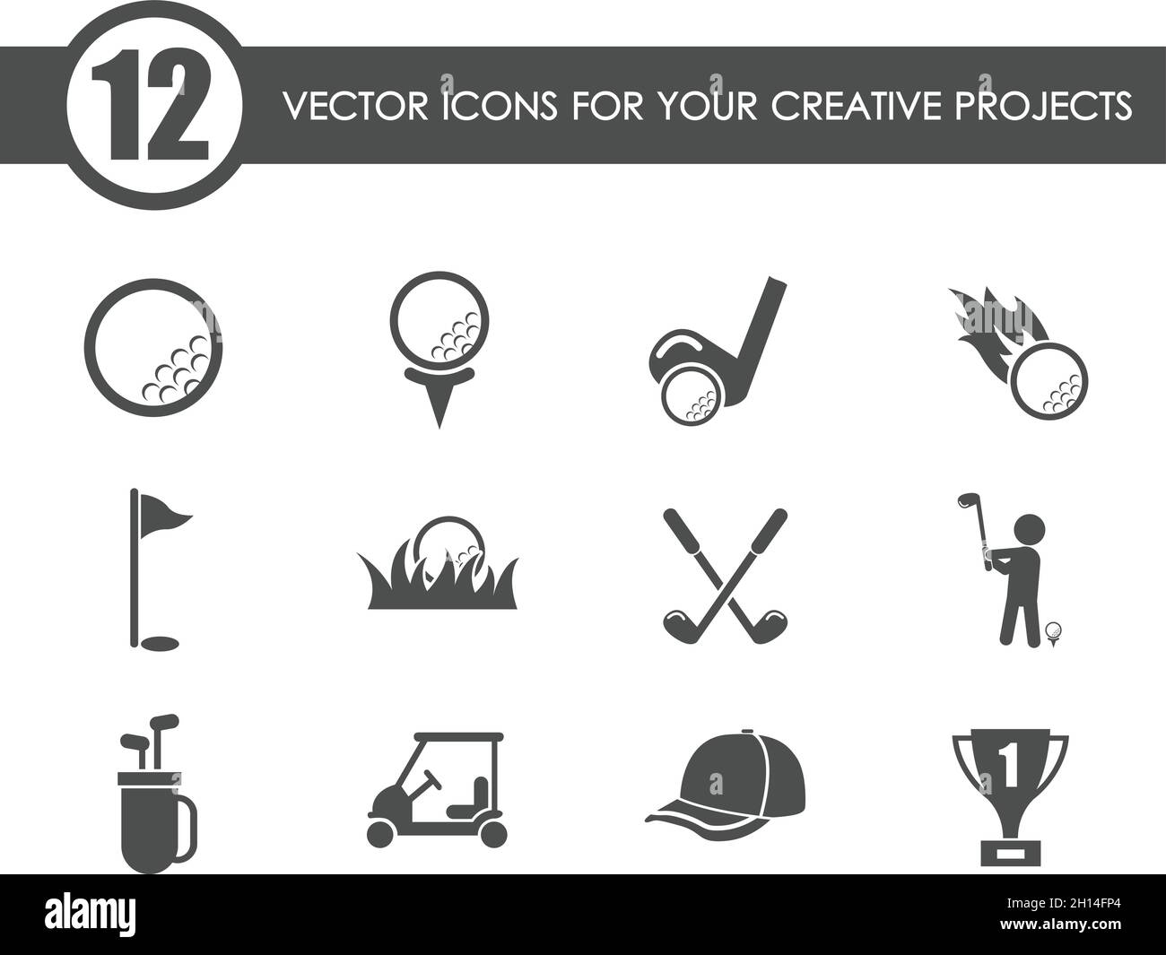 golf vector icons Stock Vector Image & Art - Alamy