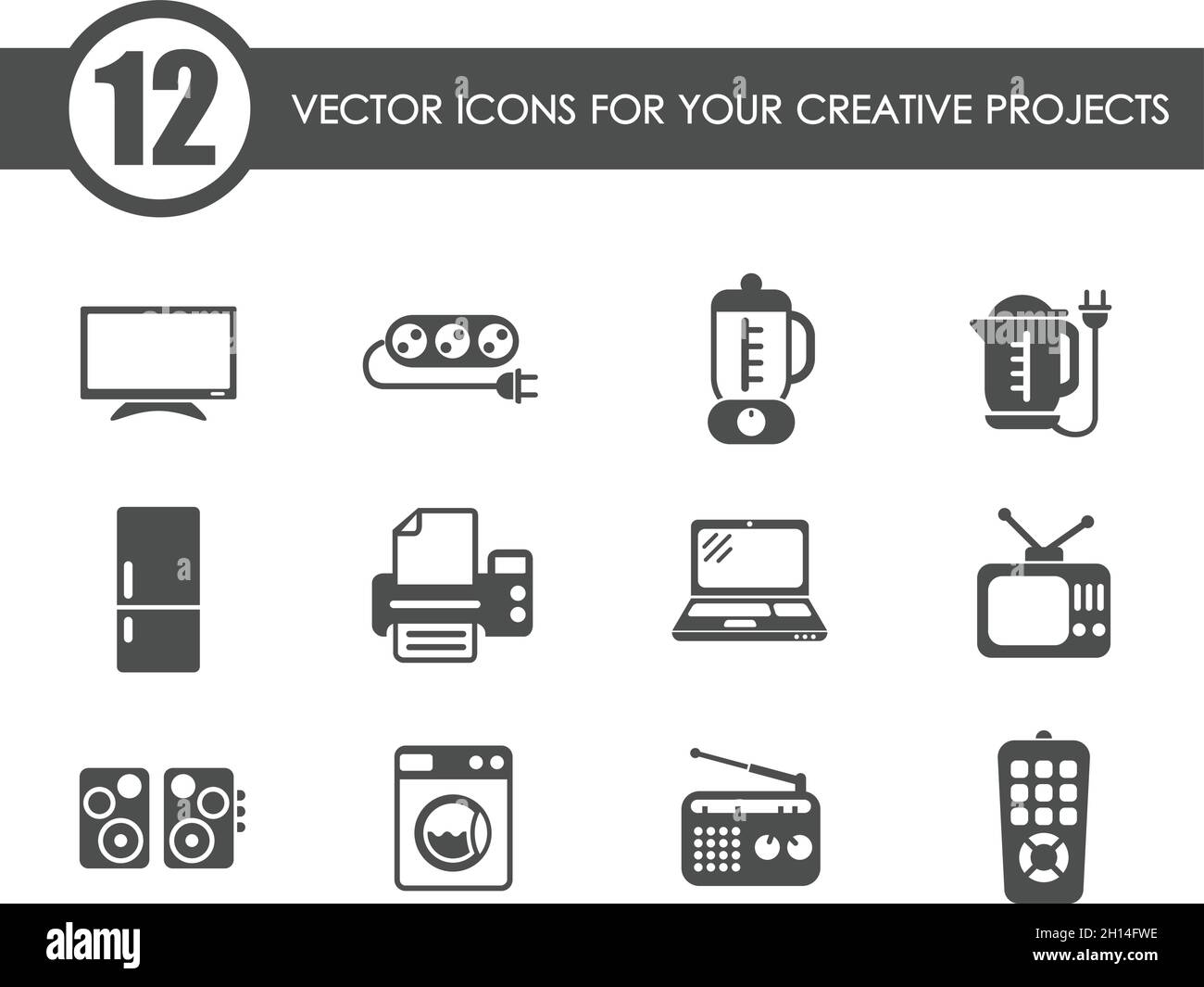 home appliances vector icons Stock Vector Image & Art - Alamy