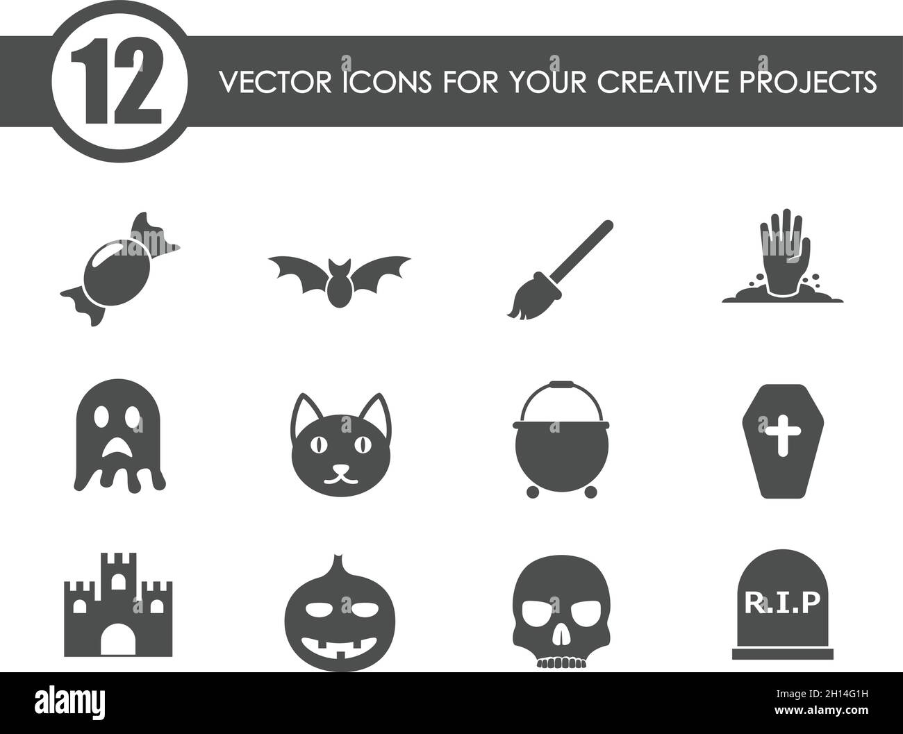 helloween vector icons Stock Vector Image & Art - Alamy