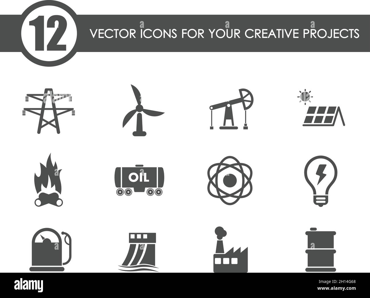 power generation vector icons Stock Vector Image & Art - Alamy
