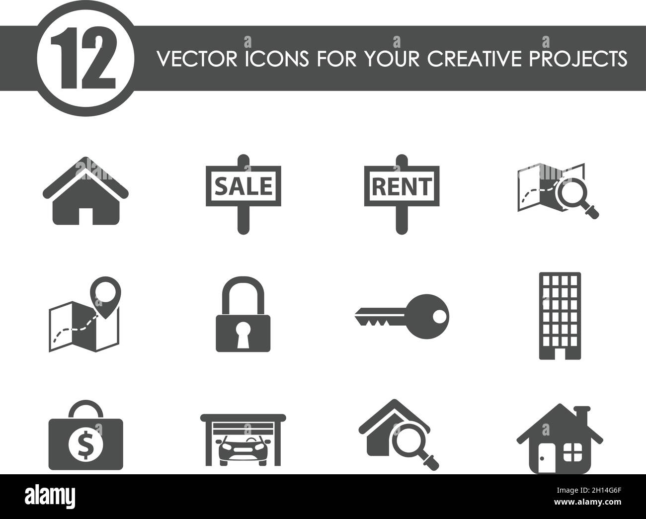 real estate vector icons Stock Vector Image & Art - Alamy