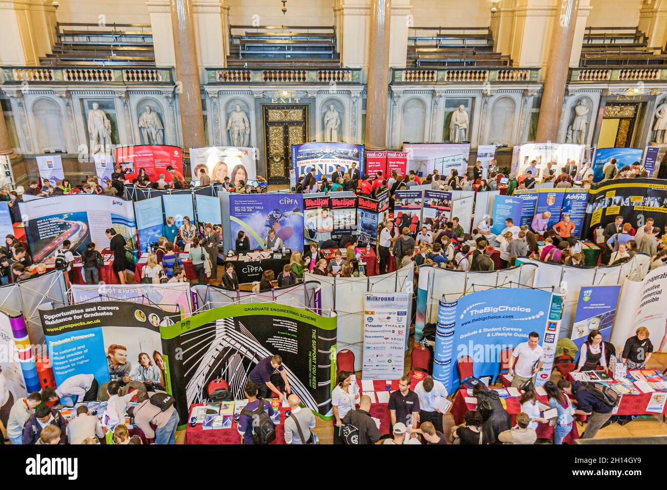 Career fair employment exhibitors vendors booths job hi-res stock ...