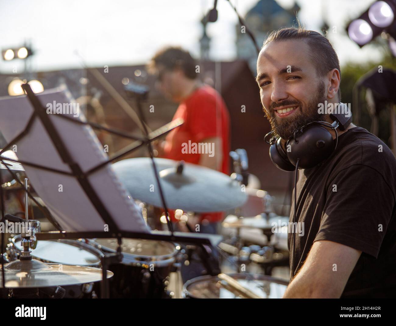 Man Sitting Drum Kit High Resolution Stock Photography and Images - Alamy