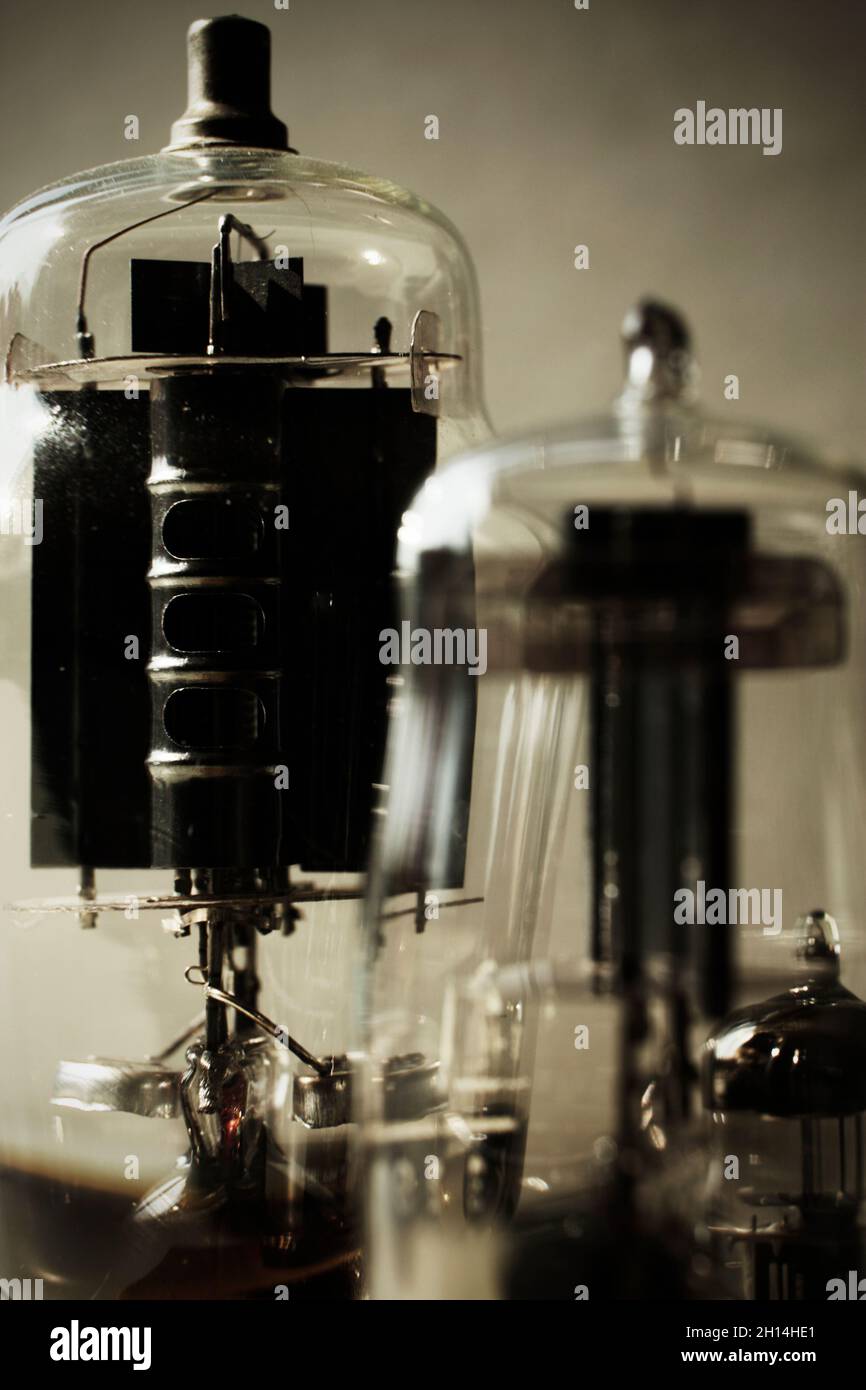 Selection of old electrical valves Stock Photo - Alamy
