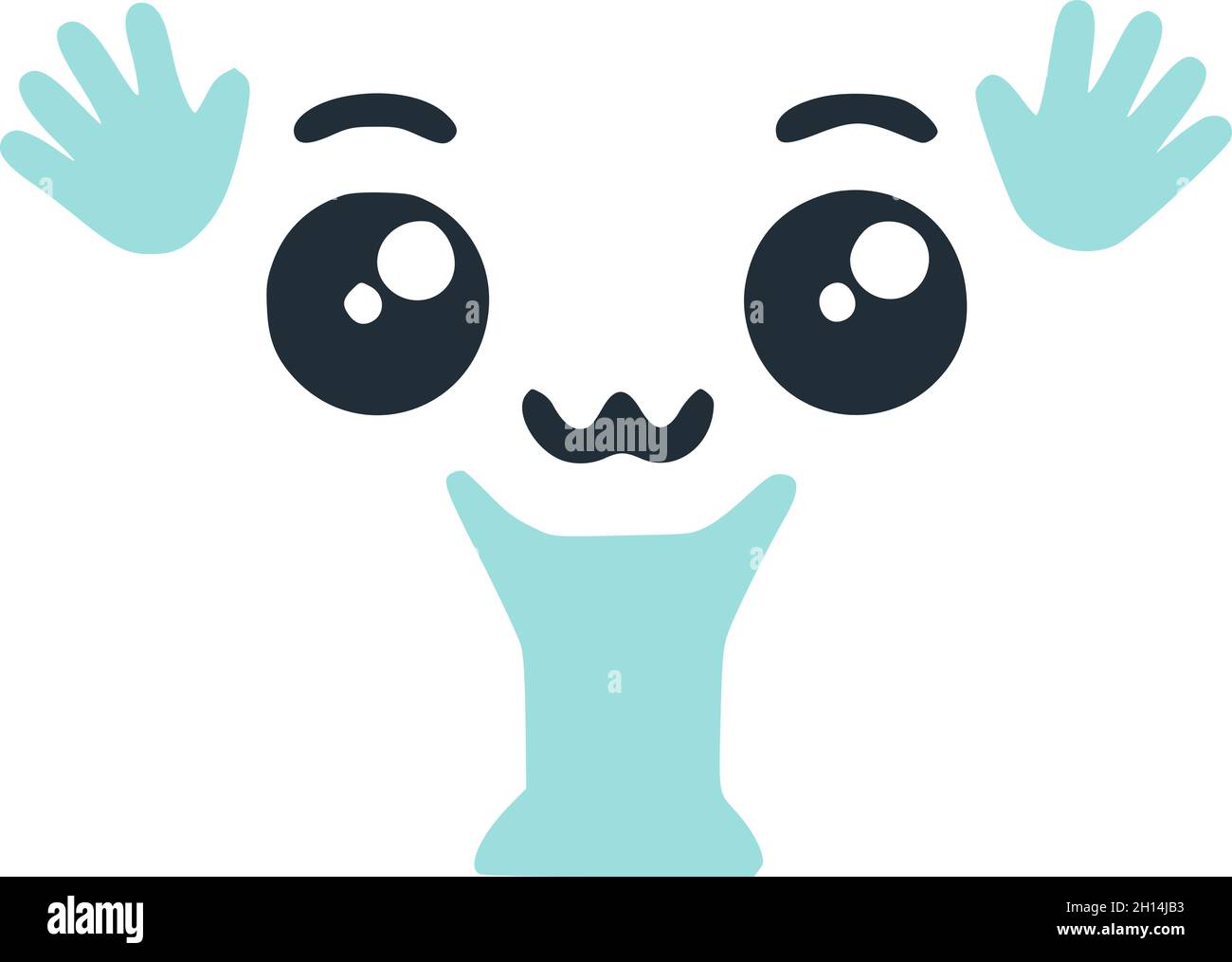 Letter Y cute kawaii character with hands, funny emoticon vector clip ...