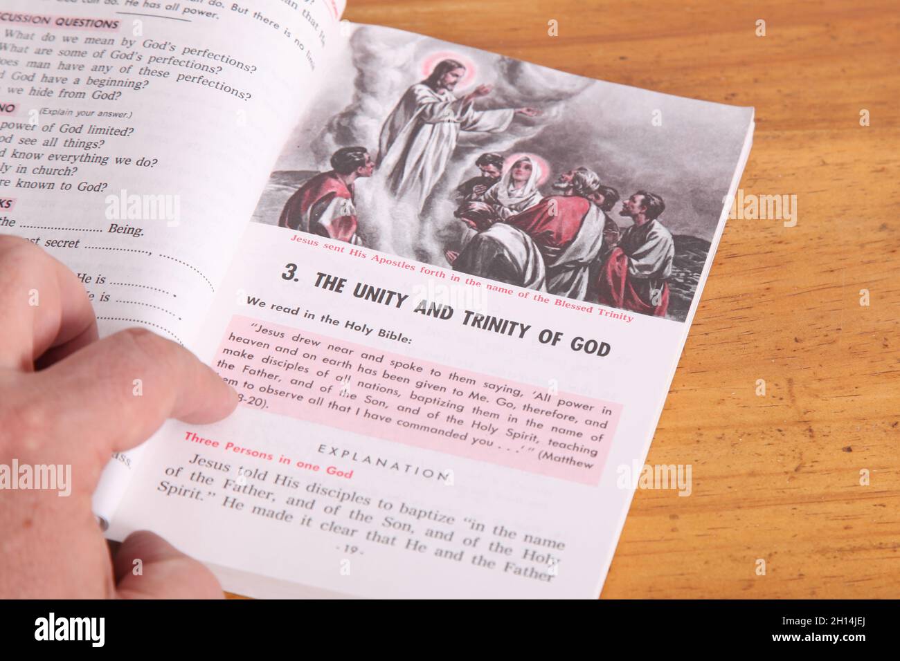 Man reading 'The Unity and Trinity of God' Baltimore Catechism by ...