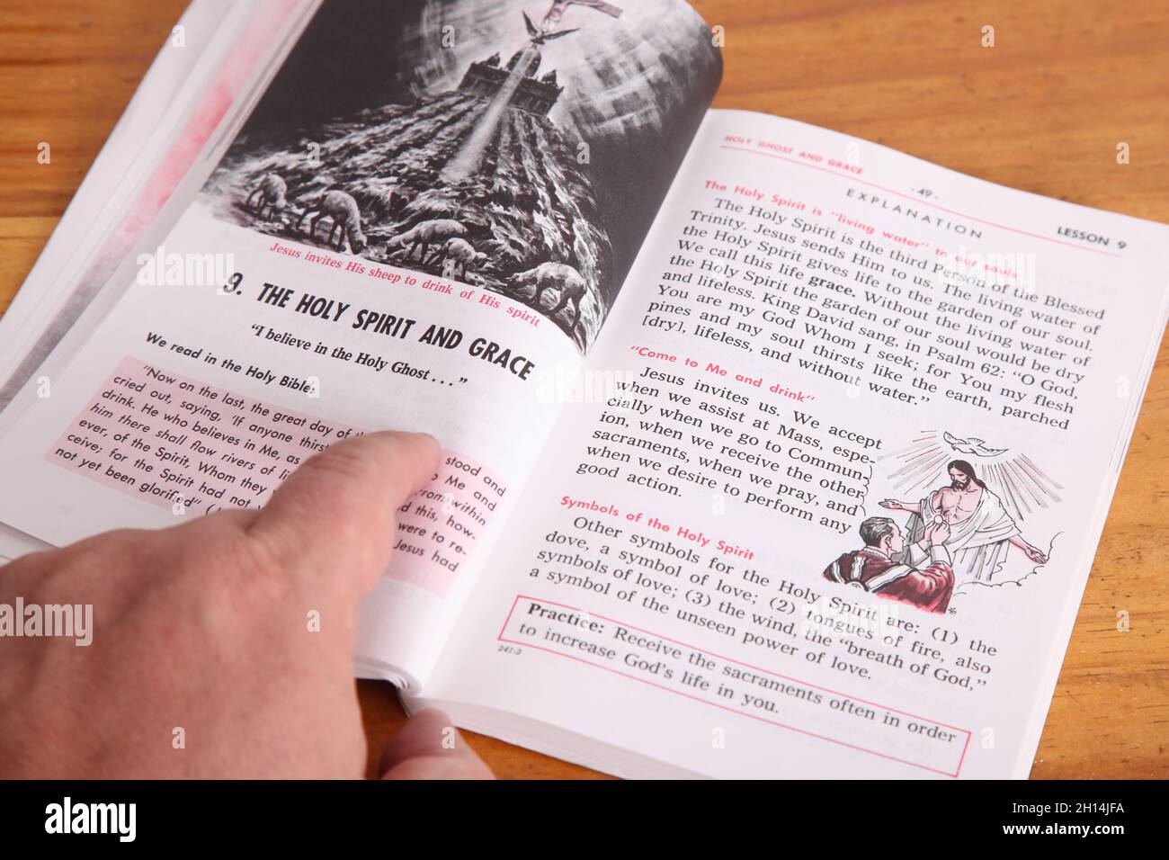 Man reading 'The Holy Spirit and Grace' Baltimore Catechism by Father ...