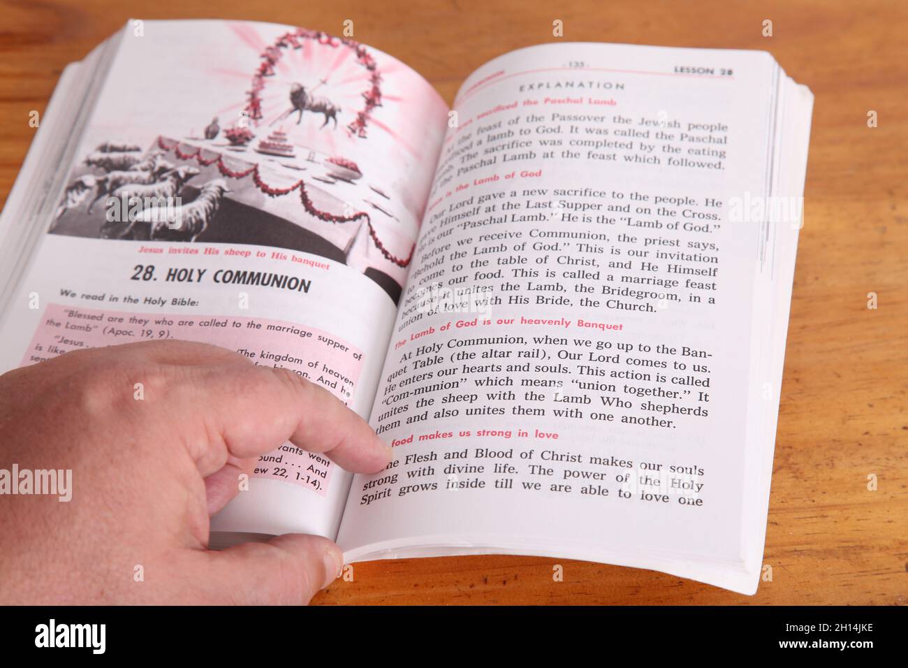 Man reading 'Holy Communion' Baltimore Catechism by Father Bennett ...