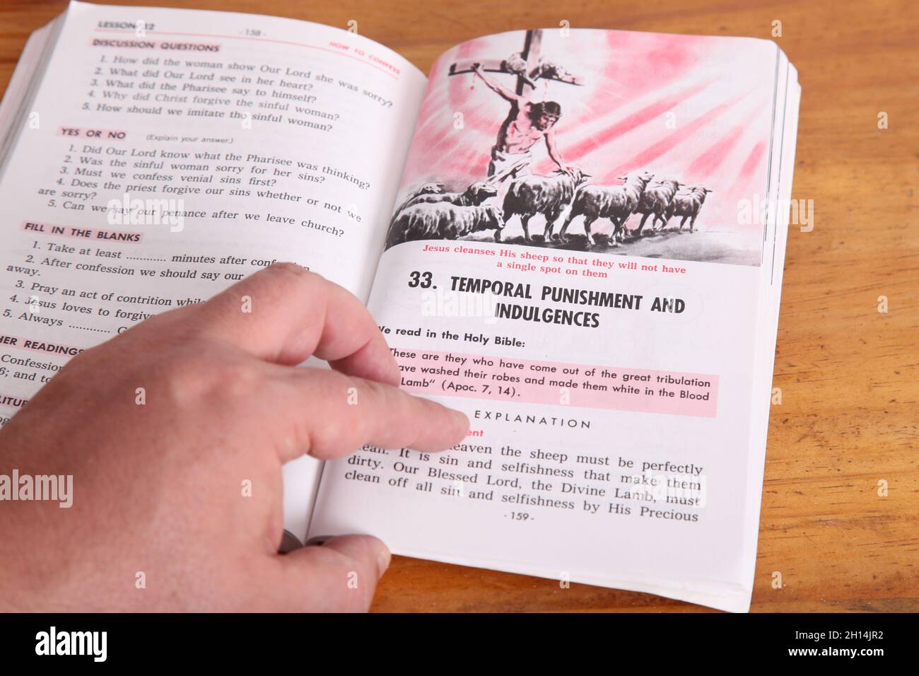 Man reading 'Temporal Punishment and Indulgences' Baltimore Catechism ...