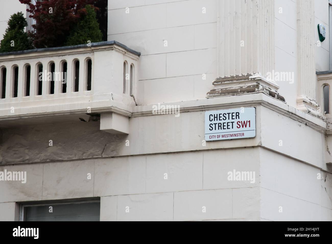 Chester Street, City of Westminster sign, Belgravia, London, SW1 ...
