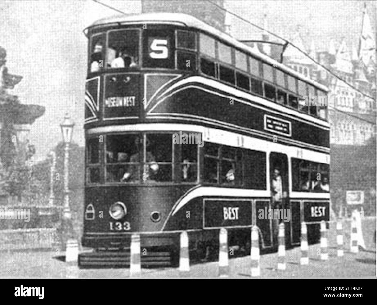 Double trams Black and White Stock Photos & Images - Alamy