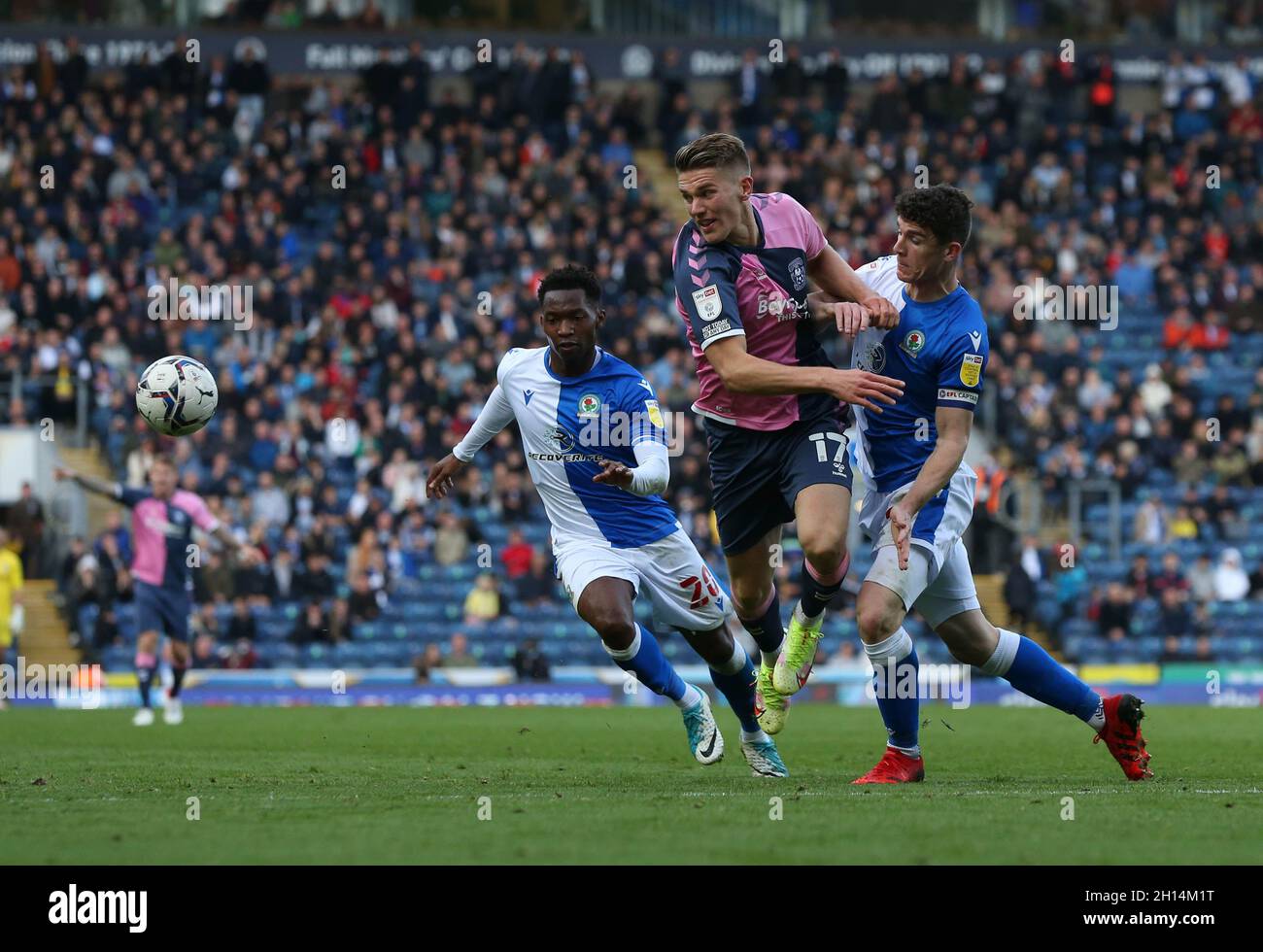 Coventry City's Viktor Gyokeres (centre) battles with Blackburn Rovers ...