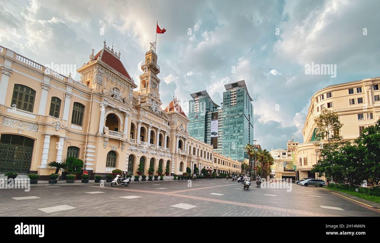 Saigon, Vietnam - Jan 26, 2021. The City Hall of Saigon, Vietnam ...
