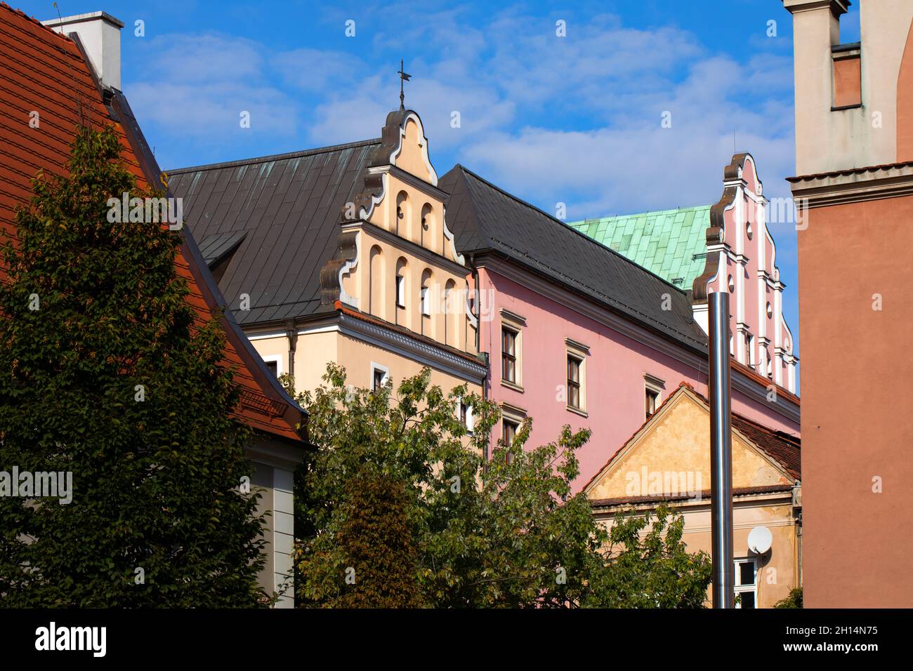 Poznan, Poland - Streets around the old town in the city. Landmarks and ...