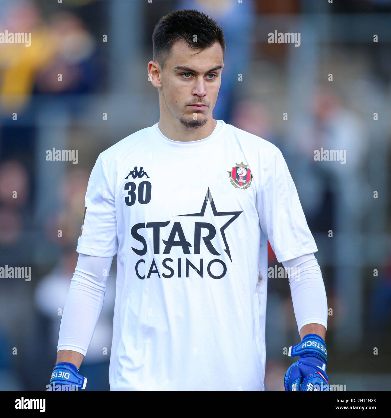 BRUSSEL, BELGIUM - OCTOBER 16: Goalkeeper Guillaume Dietsch of RFC ...