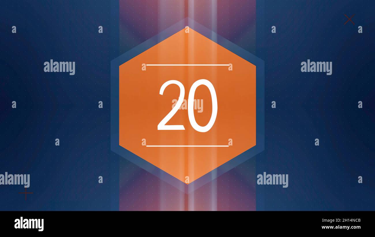 The number 20 appears and has glow and light streaks. Numbers Animation ...