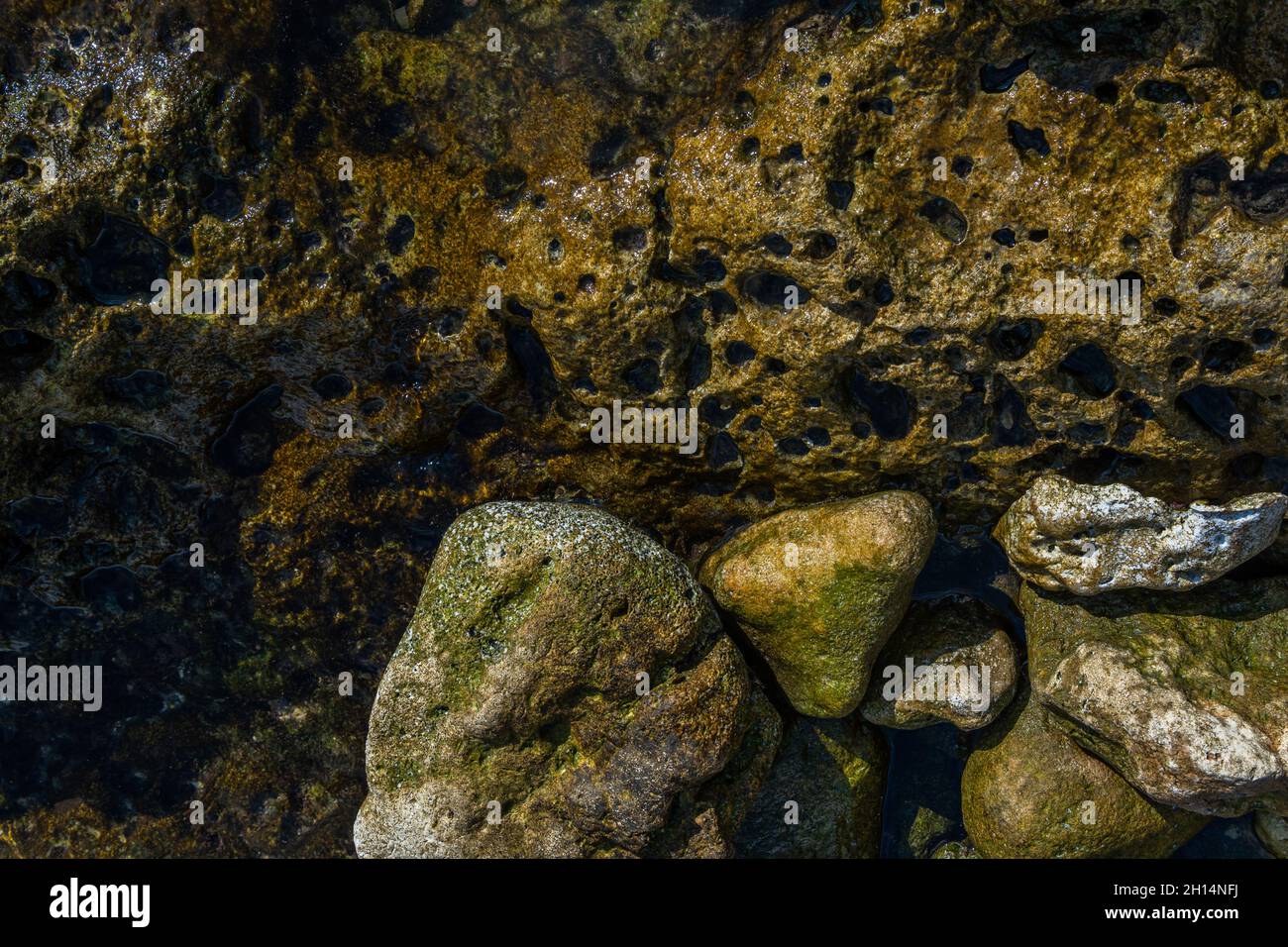 Background image of rocks on the Mediterranean coast of the island of ...