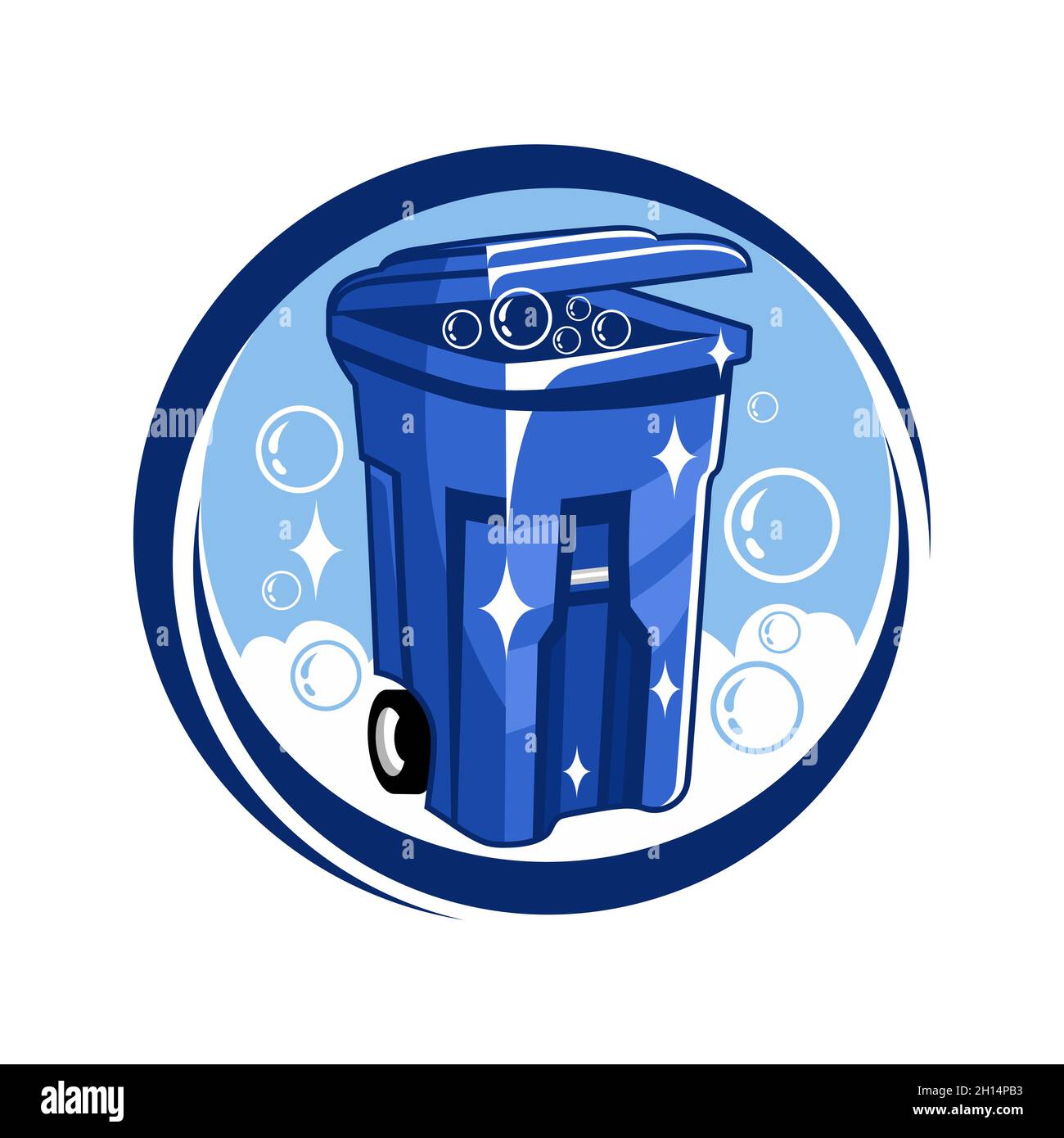 Modern trash can service logo. Vector illustration Stock Vector Image ...