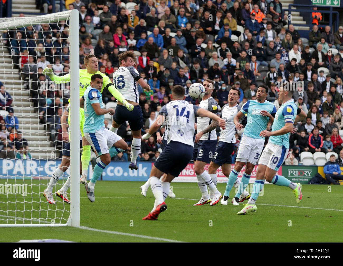 Deepdale Stadium, Preston, Lancashire, UK. 16th Oct, 2021. EFL ...
