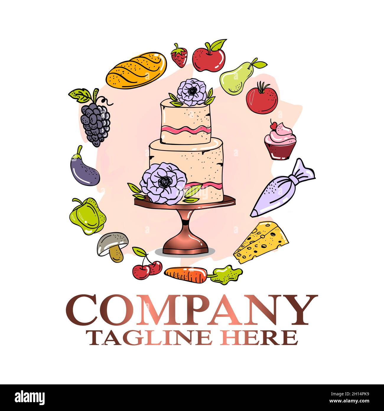 Modern badge bakery and pastry logo. Vector illustration Stock Vector ...