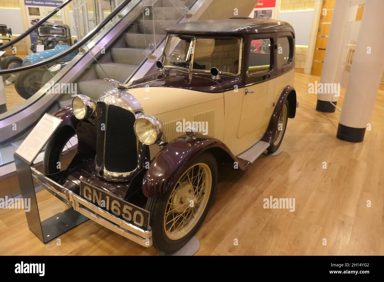 British motor old style saloon car soft top side boards runner boards ...