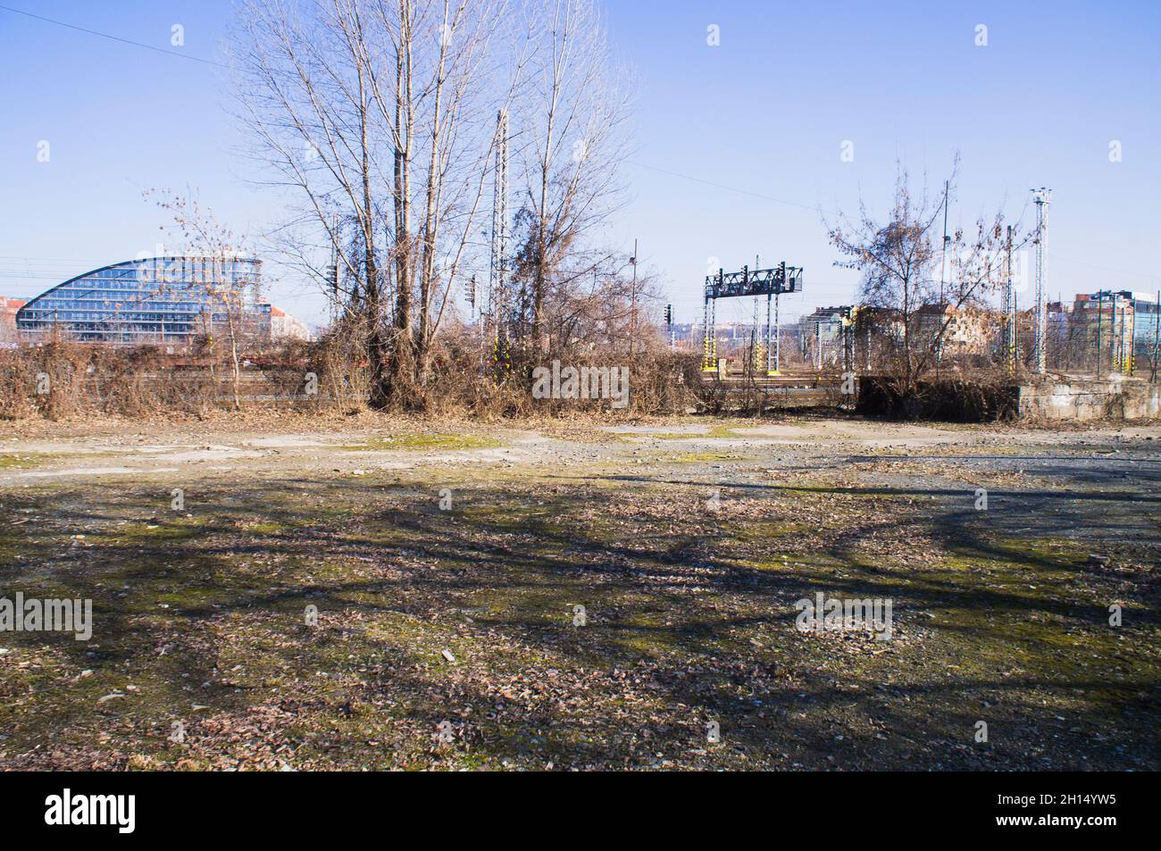 The February 28, 2021, photo in Prague´s defunct Bubny railway station ...
