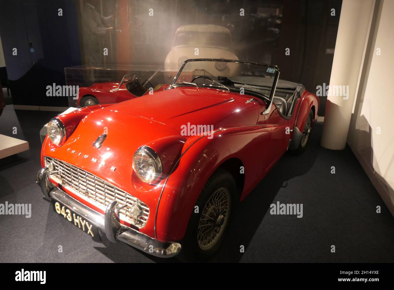 Triumph TR3 Silverstone sports car famous red shinny style soft top ...