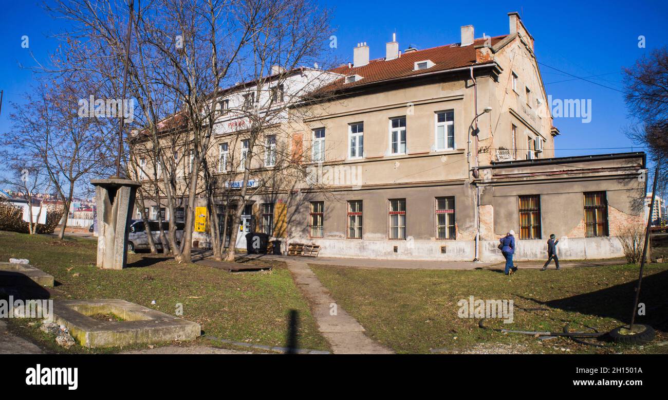 The February 28, 2021, photo in Prague´s defunct Bubny railway station ...