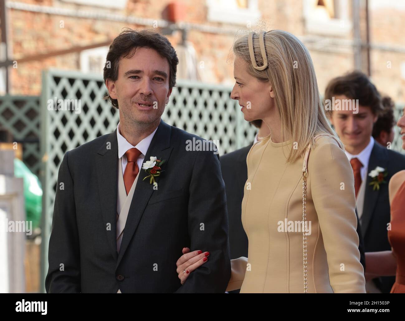Venice, Italy. 16th Oct, 2021. Guests of the wedding between Alexandre ...