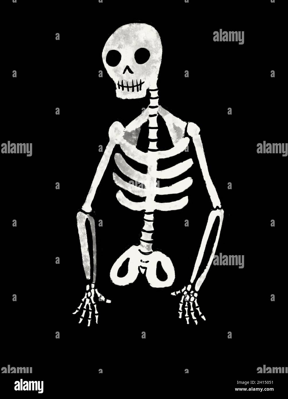 hand drawn skeleton Stock Photo - Alamy