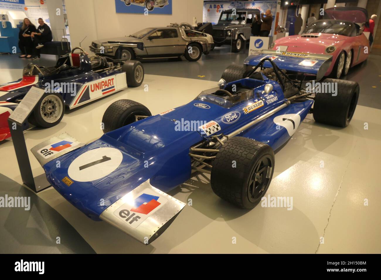 F1 car British motor elf oil ford blue March Tyrell style fast sports ...