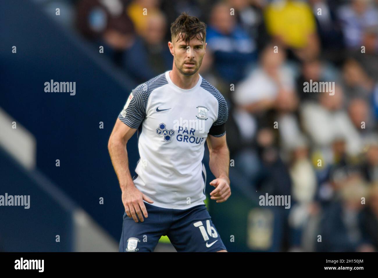 Andrew Hughes #16 of Preston North End in action during the game Stock ...