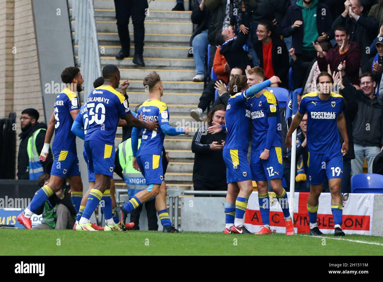 Kingston, UK. 16th Oct, 2021. Jack Rudoni #12 of AFC Wimbledon ...