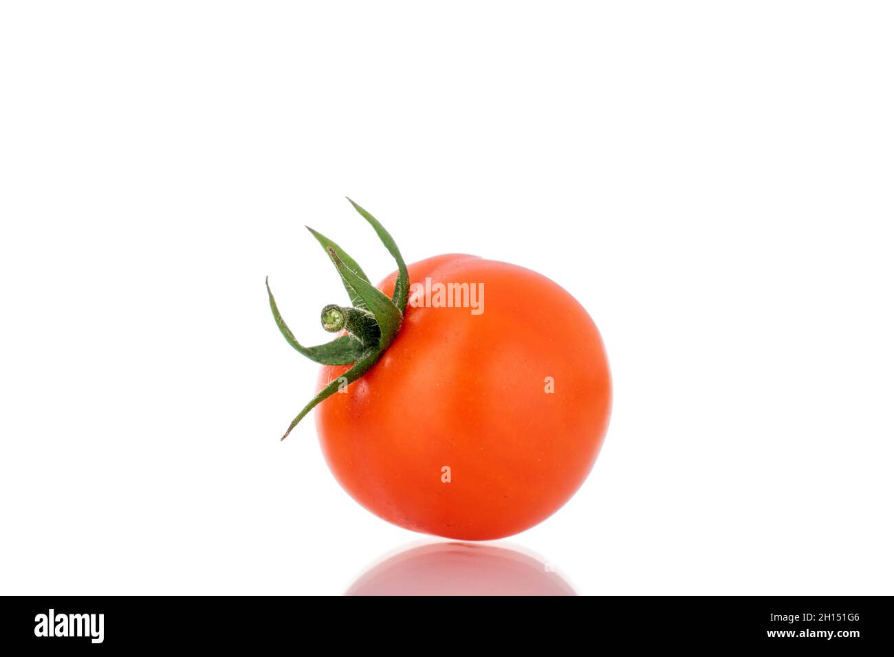 One red organic tomato, close-up, isolated on white Stock Photo - Alamy