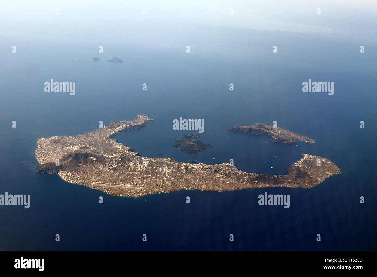 Whole Aerial View Of Santorini Island Stock Photo - Alamy