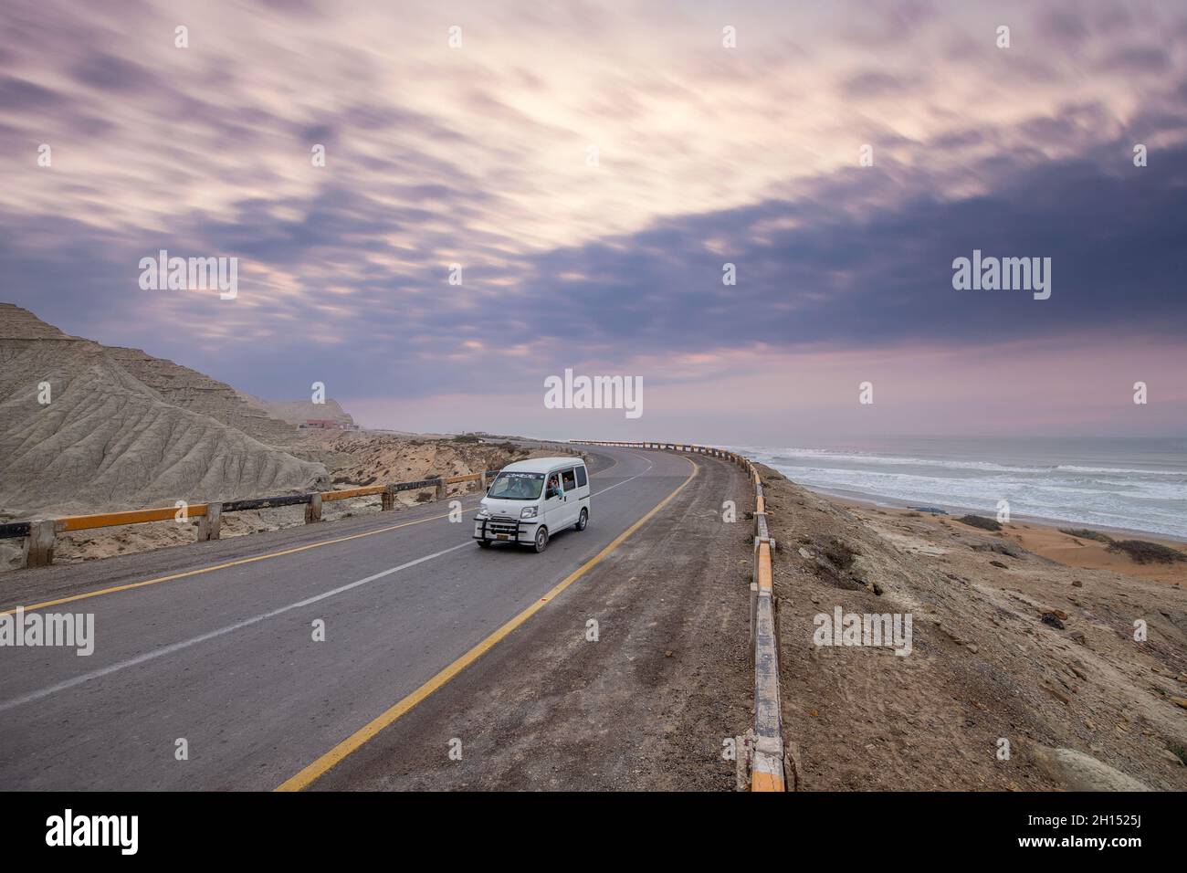 Makran Coastal Highway along Pakistan's Arabian Sea coast from Karachi ...