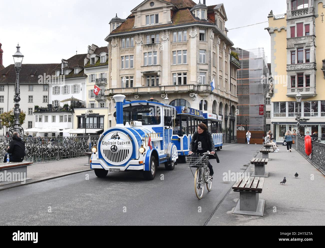 Lucerne, Switzerland tourist train Stock Photo - Alamy