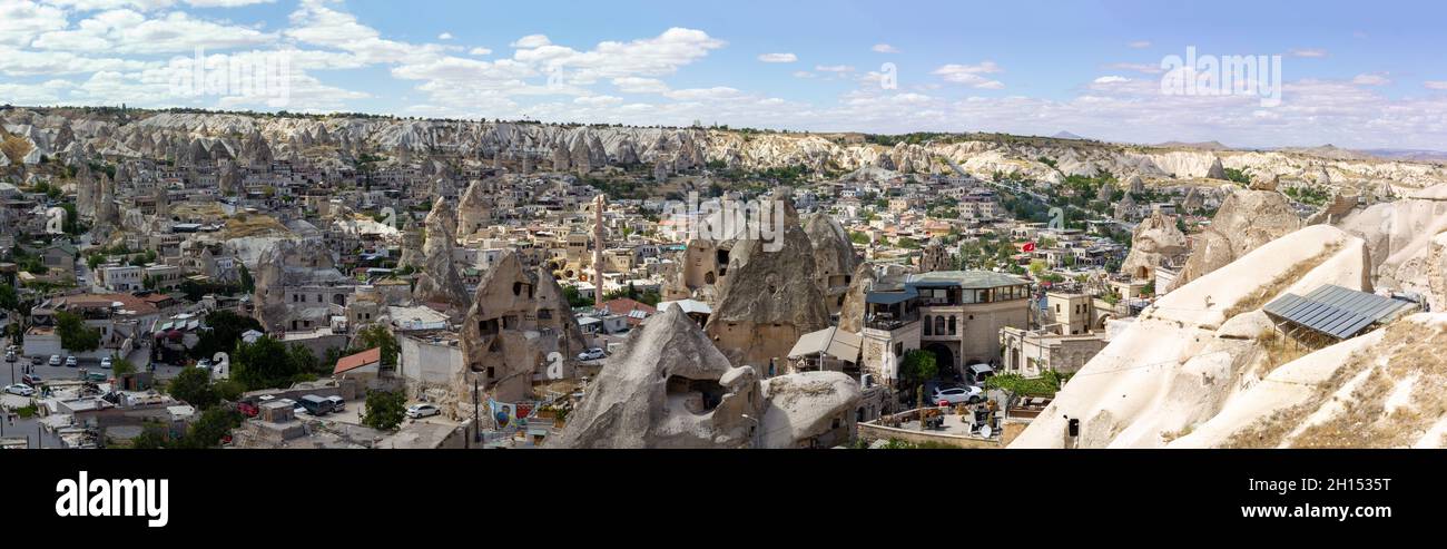 Cappadocia, Nevsehir, Turkey-September-2021: Blue sky and hot air ...